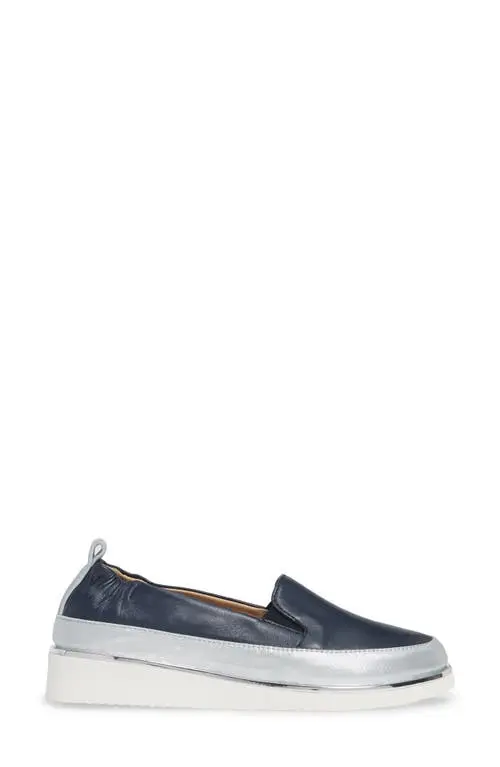 Ron White Nelleca Metallic Trim Slip-on Sneakers - Navy/silve