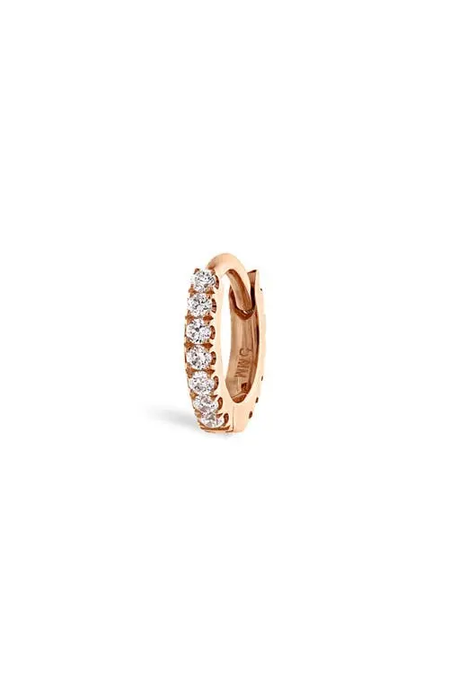MARIA TASH Diamond Eternity Single Clicker Hoop Earring - Rose Gold