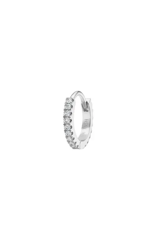 MARIA TASH Diamond Eternity Single Clicker Hoop Earring - White Gold