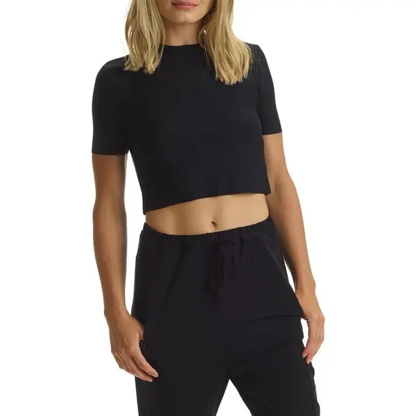 Commando Butter Crop Top - Black