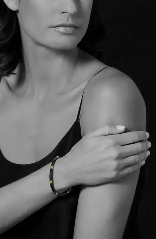 Lagos Black Caviar Beaded Station Bracelet