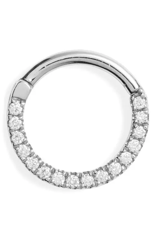 MARIA TASH 18k Gold Diamond Eternity Clicker Earring - White Gold/diamond