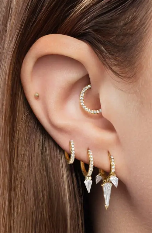 MARIA TASH 16-gauge Diamond Eternity Clicker Earring