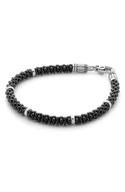Lagos Ceramic Caviar Beaded Bracelet - Black