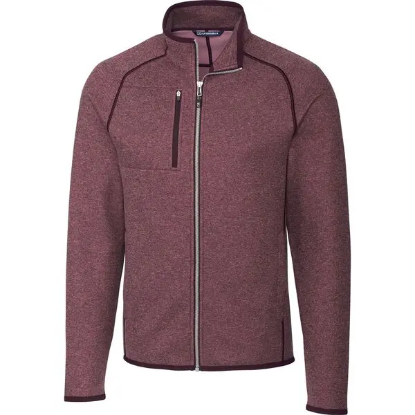 Cutter & Buck Mainsail Full Zip Jacket - Bordeaux Heather