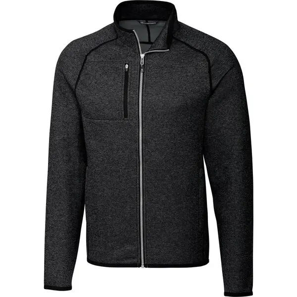 Cutter & Buck Mainsail Sweater Knit Full Zip Jacket - Charcoal Heather