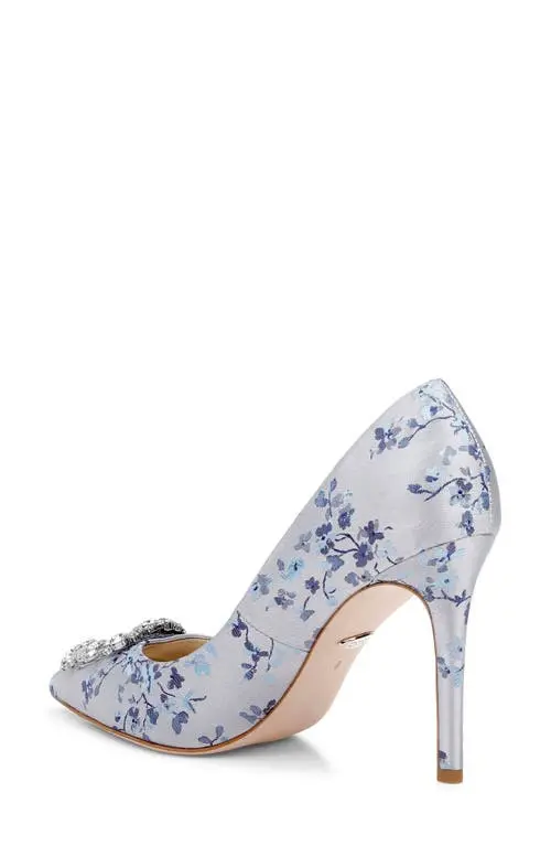 Badgley Mischka Cher Crystal Embellished Pumps - Light Blue