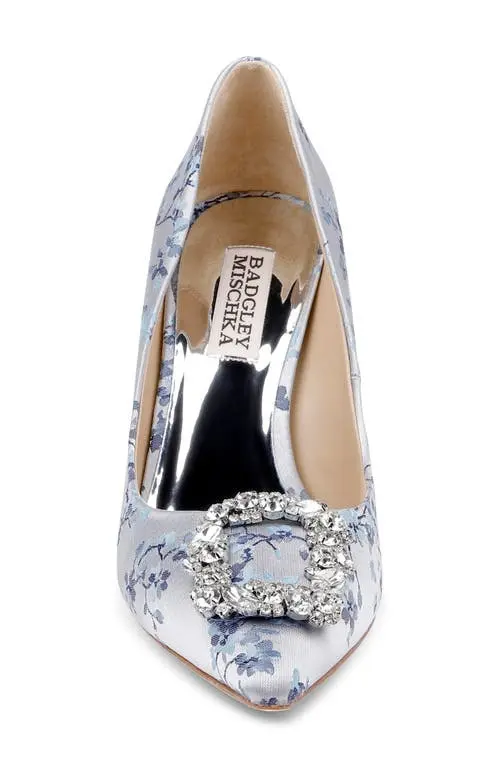 Badgley Mischka Cher Crystal Embellished Pumps - Light Blue