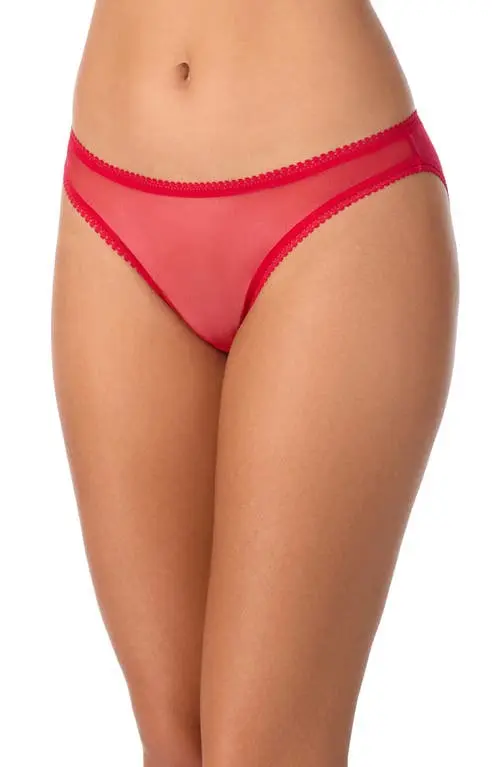 ON GOSSAMER Mesh Bikini - Crimson Berry