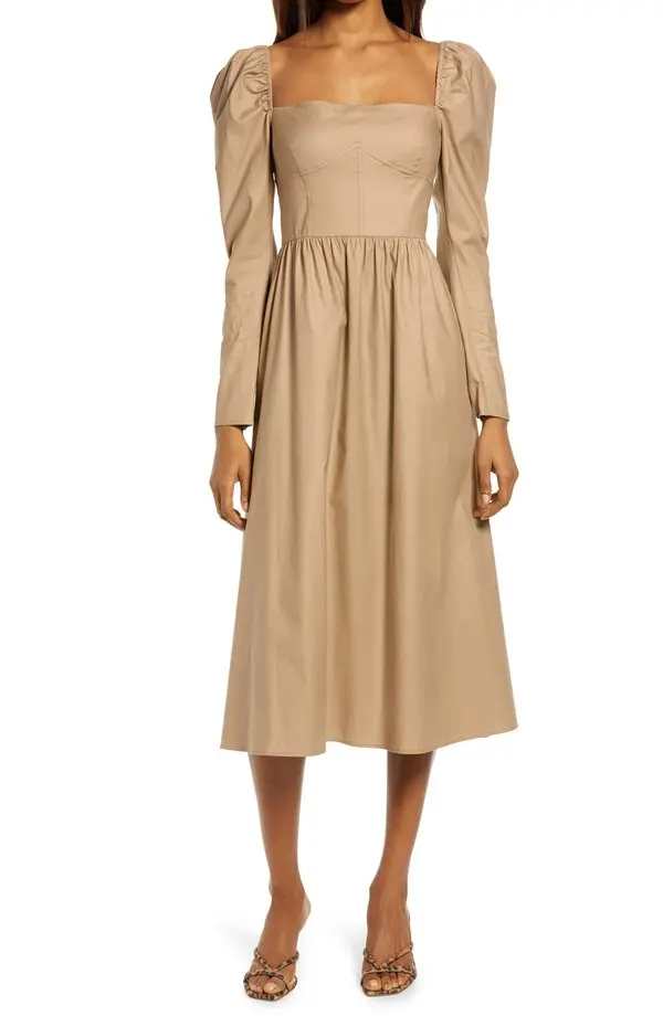organic cotton maxi dress Aurora Ruched Organic Cotton Maxi Dress Spring Green / S