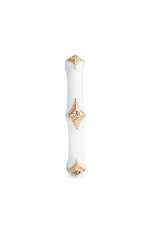 Armenta New World 14k Gold & Enamel Band Ring - White Enamel