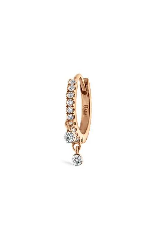 MARIA TASH Double Dangle Diamond Eternity Clicker - Rose Gold