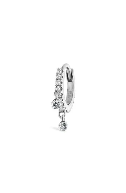 MARIA TASH Double Dangle Diamond Eternity Clicker - White Gold