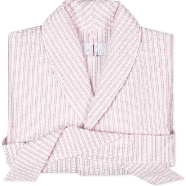 MATOUK Matteo Stripe Robe - Pink