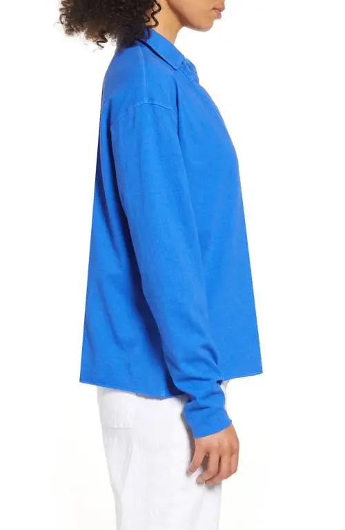 Frank & Eileen Heritage Jersey Popover Henley - Lapis Blue