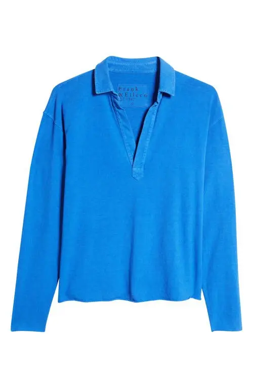 Frank & Eileen Heritage Jersey Popover Henley - Lapis Blue