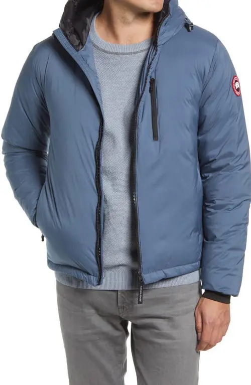 Canada Goose Lodge Packable Windproof 750 Fill Power Down Hooded Jacket - Ozone Blue