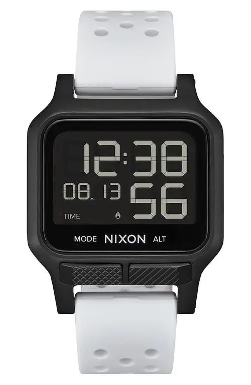 Nixon Heat Digital Strap Watch - Black/white