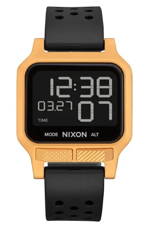 Nixon Heat Digital Strap Watch - Gold/black