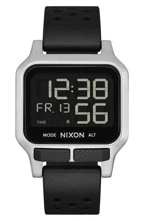 Nixon Heat Digital Strap Watch - Silver
