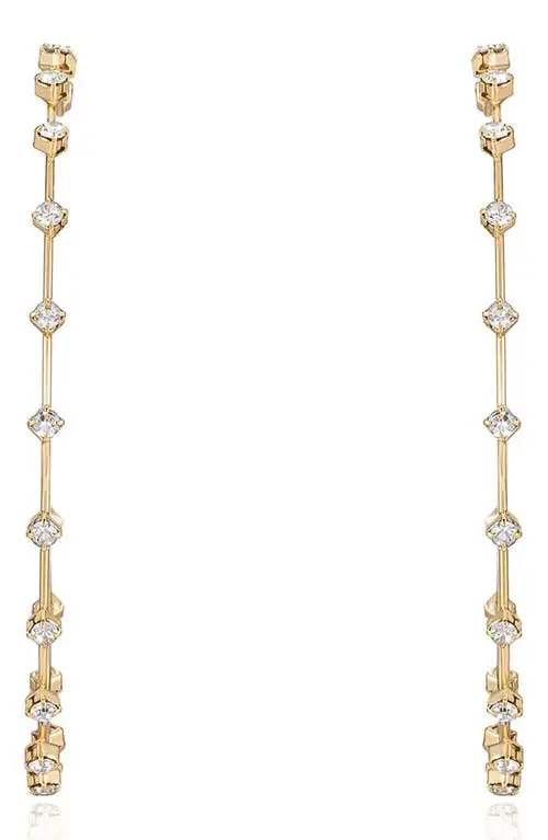 Ettika Large Crystal Hoop Earrings - Gold
