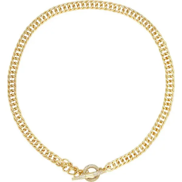 Ettika Crystal Toggle Chain Necklace