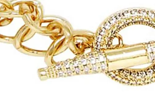 Ettika Crystal Toggle Chain Necklace