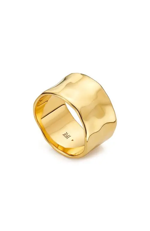 Monica Vinader Siren Muse Wide Band Ring - Yellow Gold