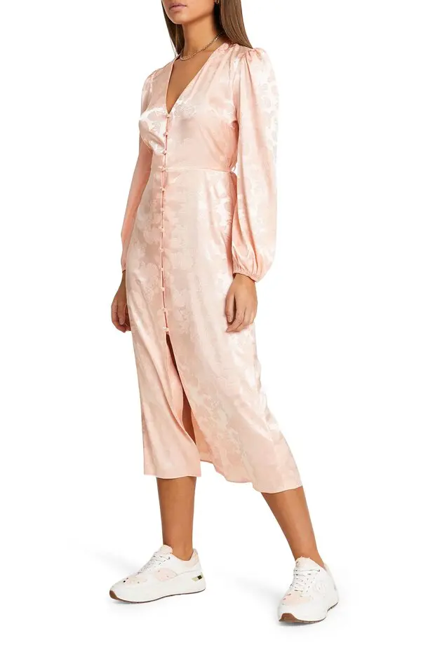 ruched brown midi dress Mocha Ruched Midi Dress