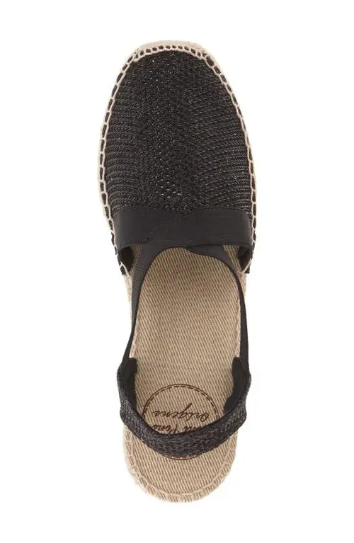 TONI PONS Triton Espadrille Wedge - Black Fabric