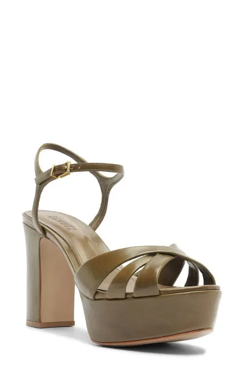 Schutz Keefa Platform Sandal - Dried Olive