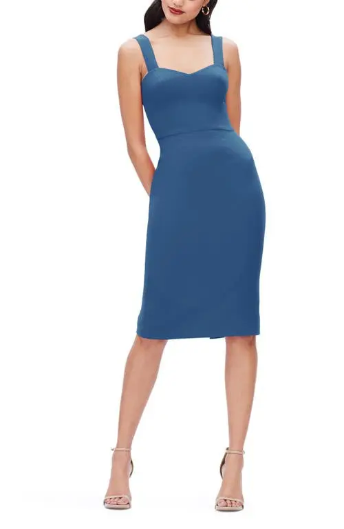 Dress The Population Nicole Sweetheart Neck Cocktail Dress - Peacock Blue