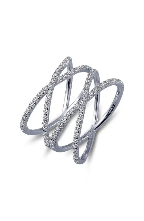 Lafonn Double Crisscross Ring - Silver