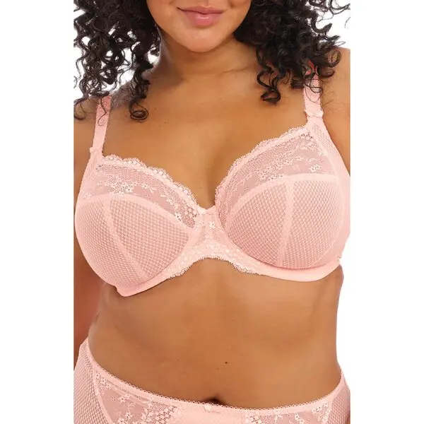 Elomi Charley Full Figure Underwire Convertible Plunge Bra - B/pink