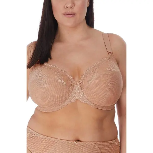 Elomi Charley Full Figure Underwire Convertible Plunge Bra - Fawn