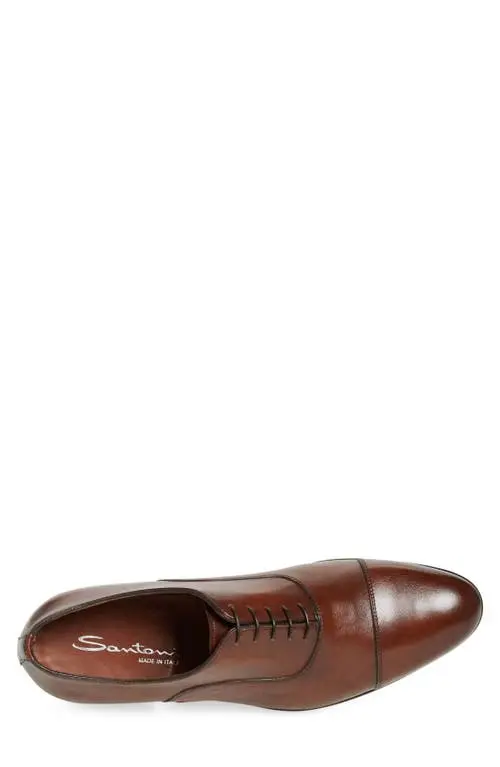 Santoni Darian Cap Toe Oxford - Brown2