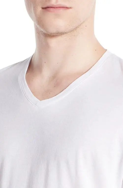 Vince Pima Cotton V-neck T-shirt - Optic White