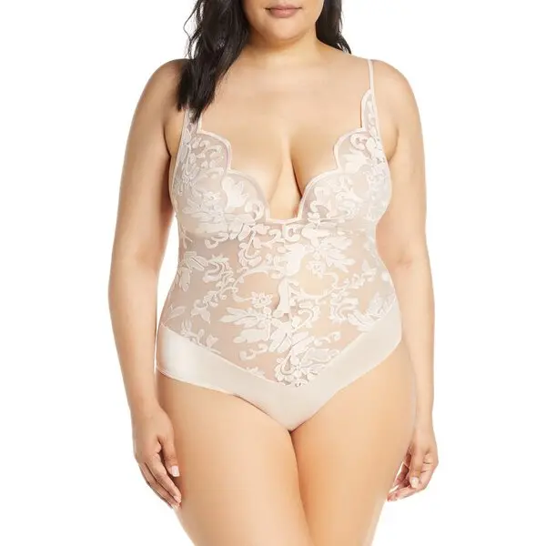 OH LA LA CHERI Lyla Embroidered Lace Teddy