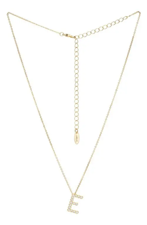 Ettika Crystal Initial Pendant Necklace - Gold- E