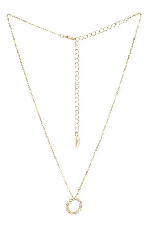 Ettika Crystal Initial Pendant Necklace - Gold