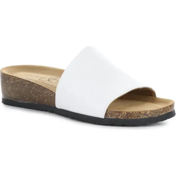 BOS. & CO. Lux Slide Sandal - White