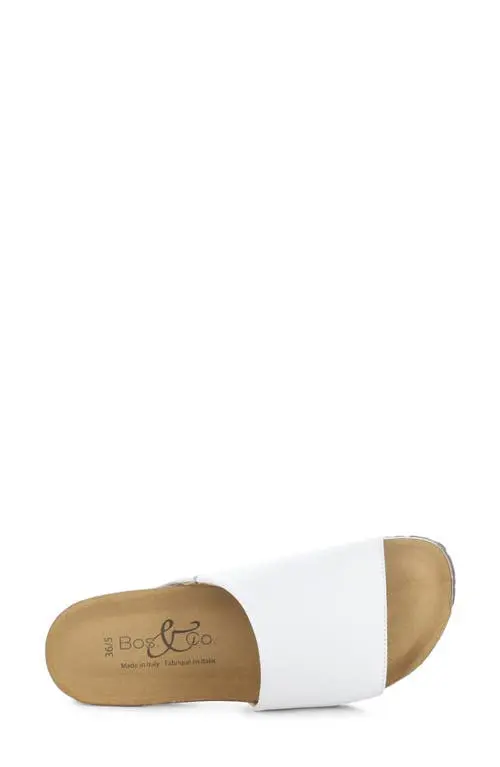BOS. & CO. Lux Slide Sandal - White
