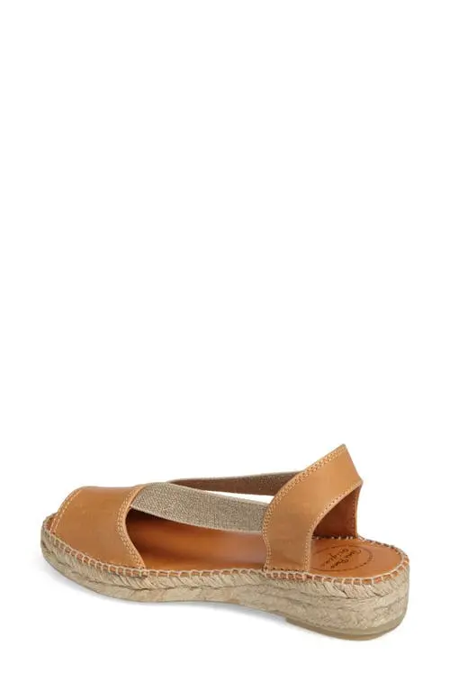 TONI PONS Etna Espadrille Sandal - Tan Leather