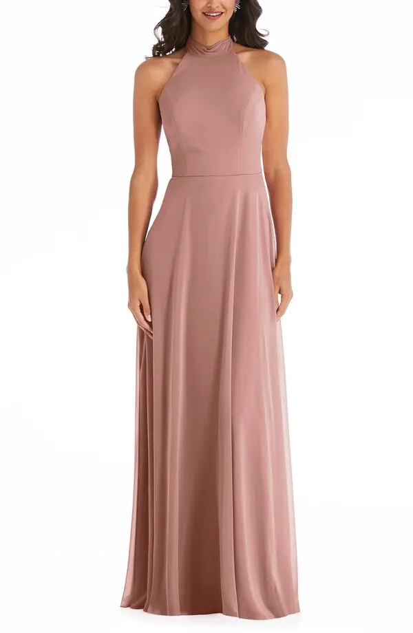 After Six Backless Halter Evening Gown