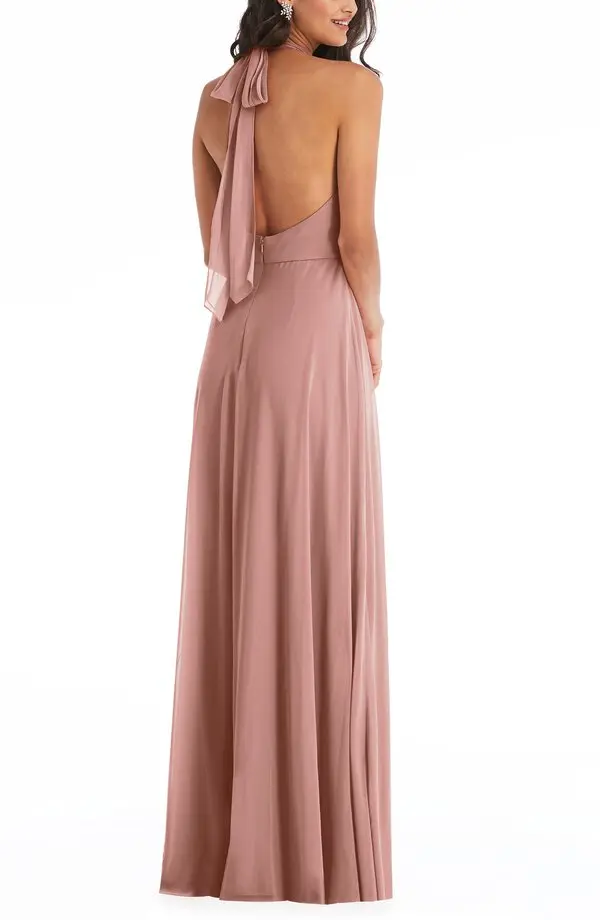 After Six Backless Halter Evening Gown