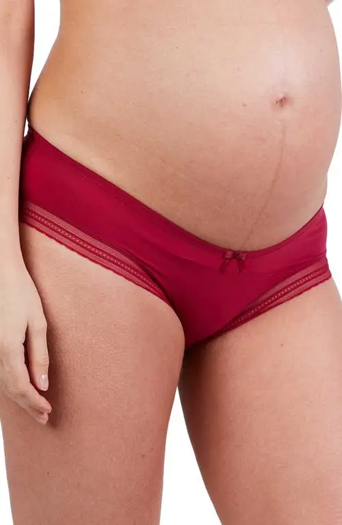 CACHE COEUR Milk Seamless Low Waist Maternity Briefs - Burgundy