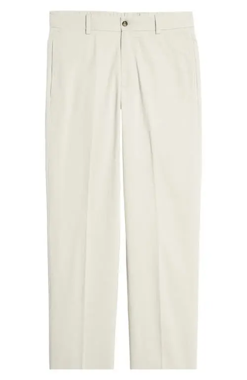 Berle Charleston Khakis Flat Front Chino Pants - Stone