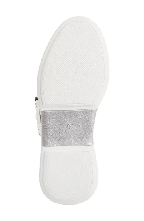 ROGER VIVIER Viv Skate Crystal Buckle Sneakers - White