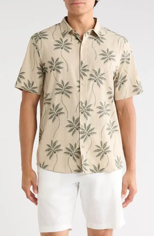 ROARK Bless Up Short Sleeve Button-up Shirt - Fossil Print