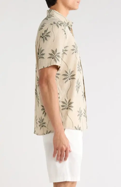 ROARK Bless Up Short Sleeve Button-up Shirt - Fossil Print
